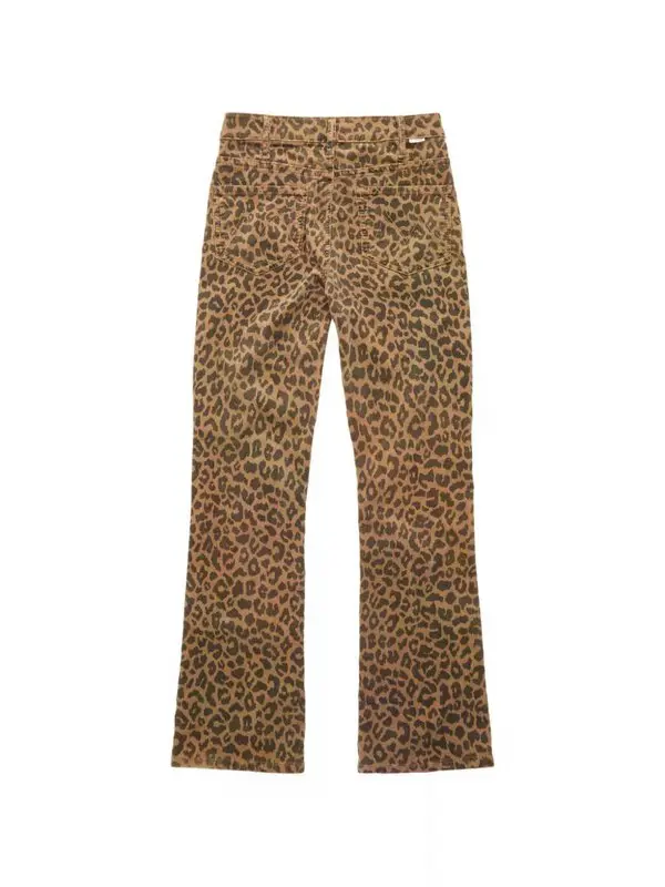MOTHER The Hustler Flood Leopard-print Jeans