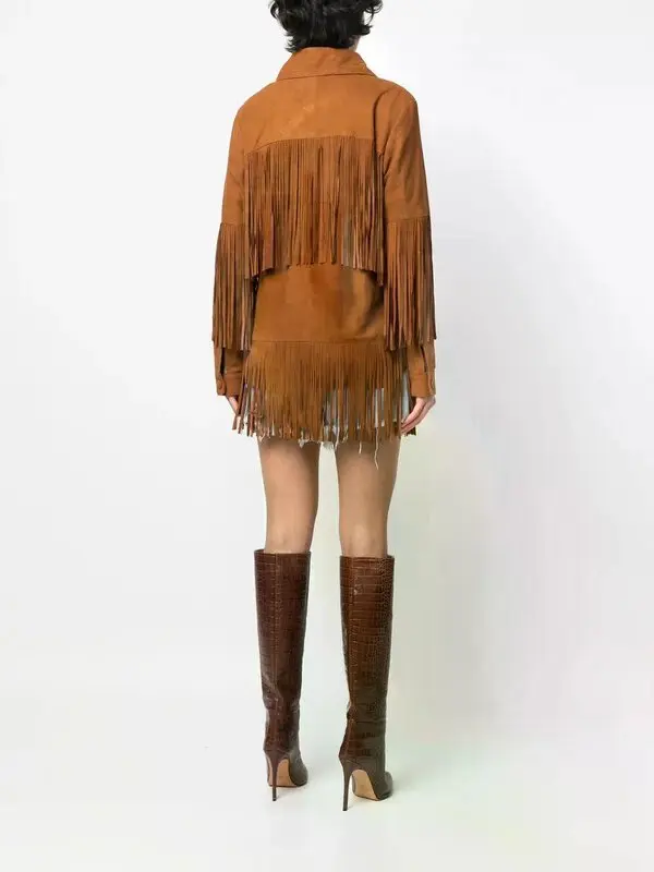 DANCASSAB Rimon Fringed Leather Jacket