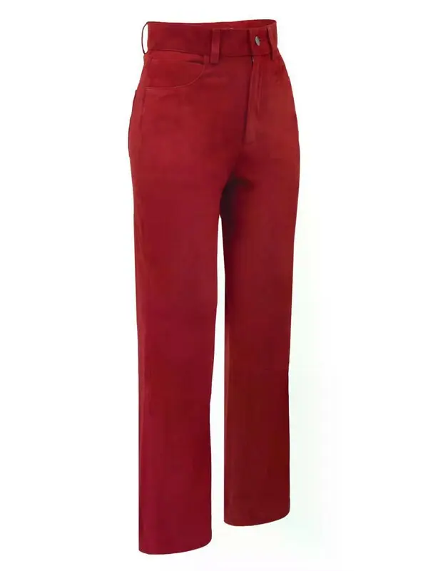 DANCASSAB Amira Straight-leg Suede Trousers