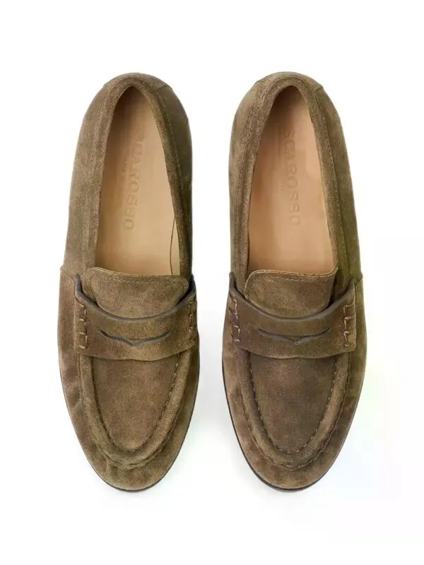 SCAROSSO Mar Suede Penny Loafers