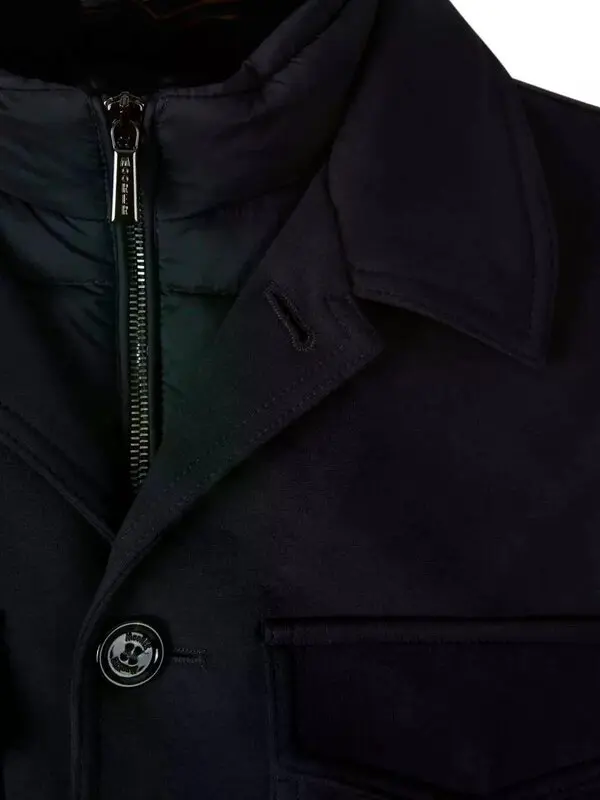 MOORER Quilted-insert Button-up Jacket
