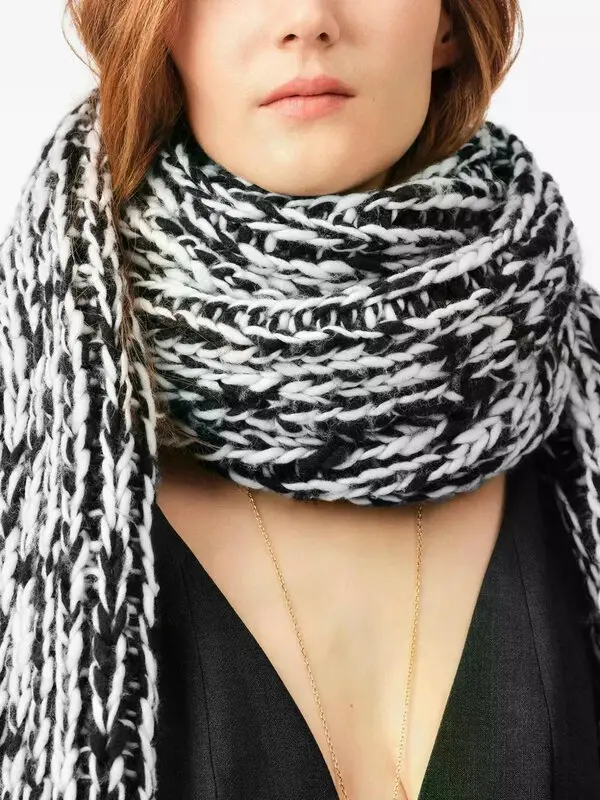 AMI Paris Wool Knit Scarf