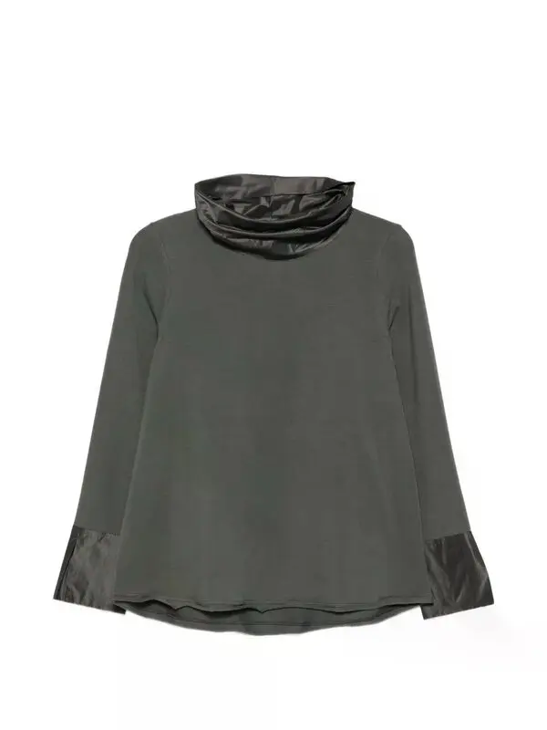 WHYCI High-neck Split-cuff T-shirt