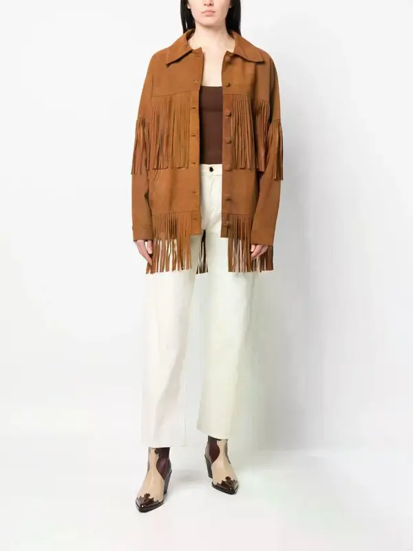 DANCASSAB Loretta Fringed Leather Jacket