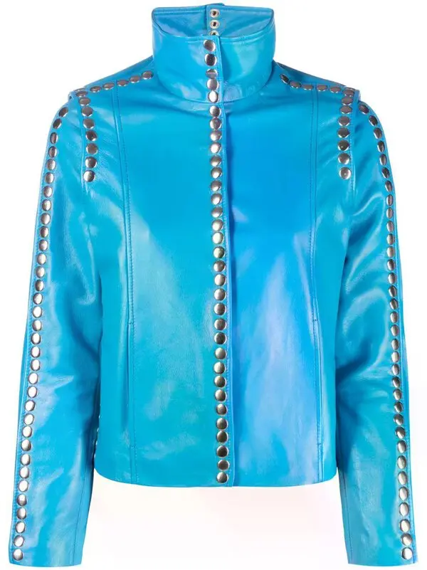 DANCASSAB Elvis Stud-detailing Leather Jacket