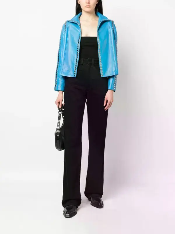 DANCASSAB Elvis Stud-detailing Leather Jacket
