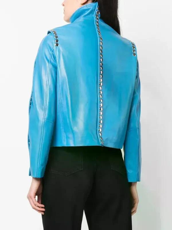 DANCASSAB Elvis Stud-detailing Leather Jacket