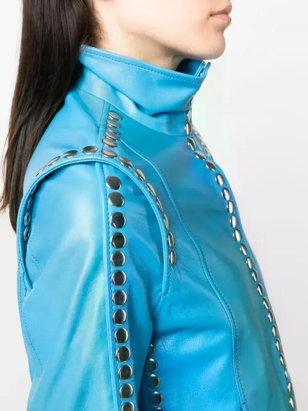 DANCASSAB Elvis Stud-detailing Leather Jacket