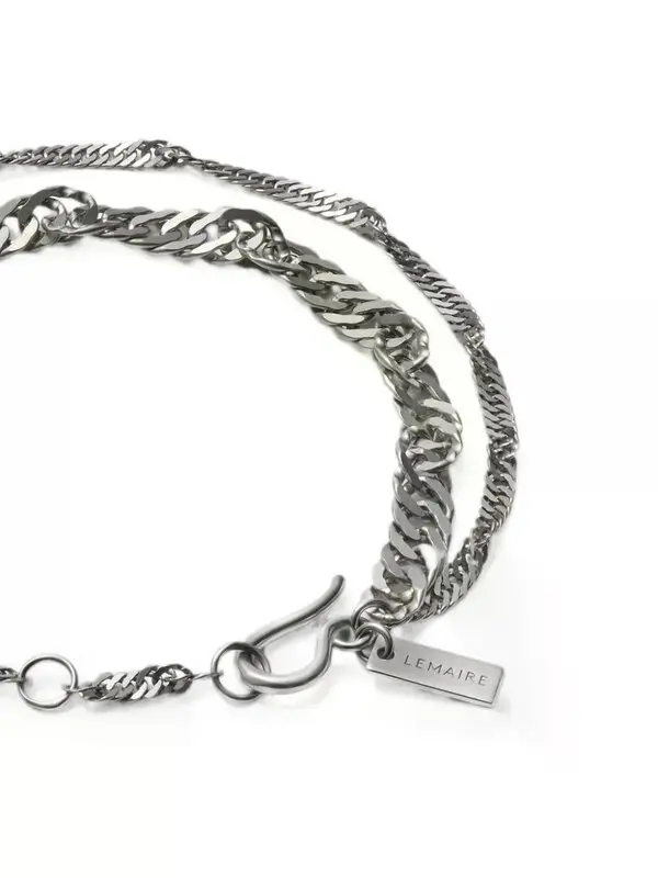 LEMAIRE Twisted-chain Bracelet In Rhodium-plated