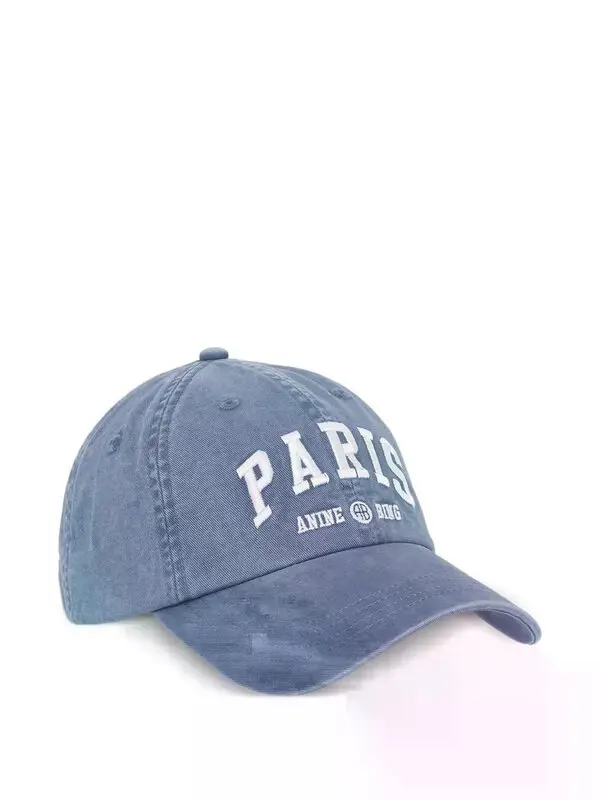 ANINE BING Jeremy Baseball Cap Paris University Washed - Blue