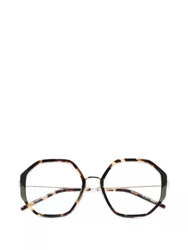 KALEOS Welch Geometric Frame Glasses - Brown