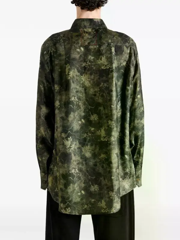 UMA WANG Floral-print Long-sleeve Shirt