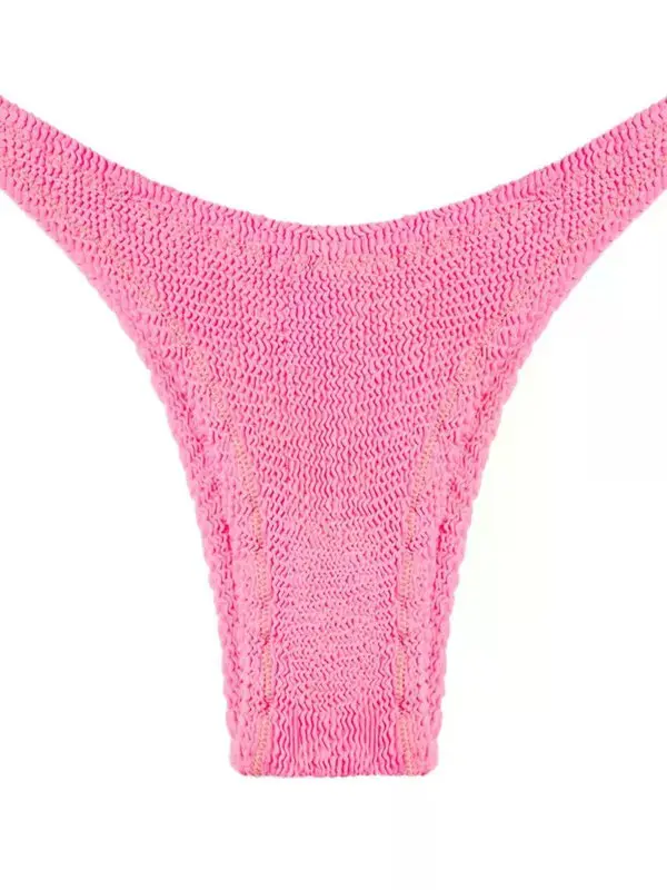 REINA OLGA Ginny Crinkled Bikini Bottoms - Pink