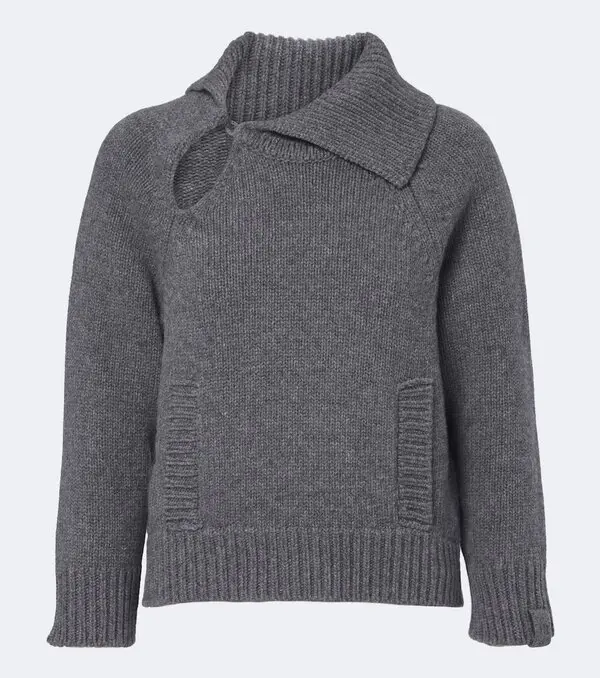 Victoria Beckham Asymmetric Virgin Wool Sweater