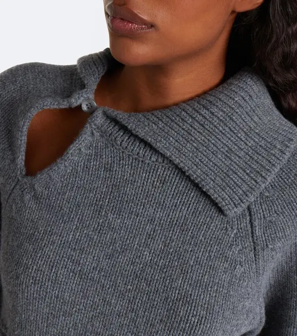 Victoria Beckham Asymmetric Virgin Wool Sweater