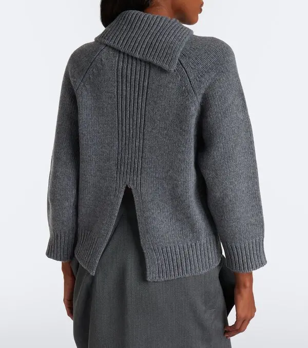 Victoria Beckham Asymmetric Virgin Wool Sweater