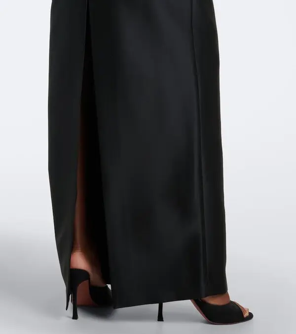 Rebecca Vallance Venus Embellished Crepe Bustier Gown