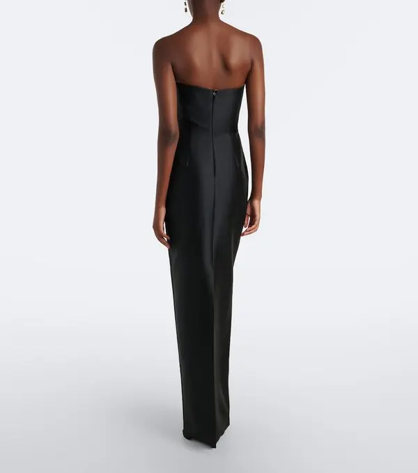 Rebecca Vallance Venus Embellished Crepe Bustier Gown