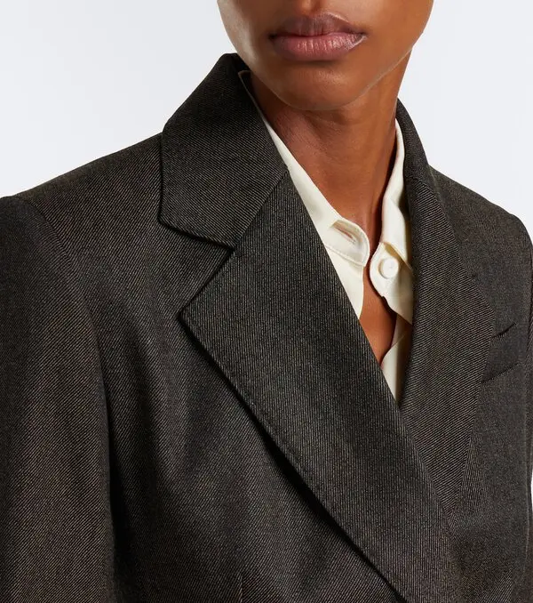 Max Mara Double-breasted Virgin Wool Blazer