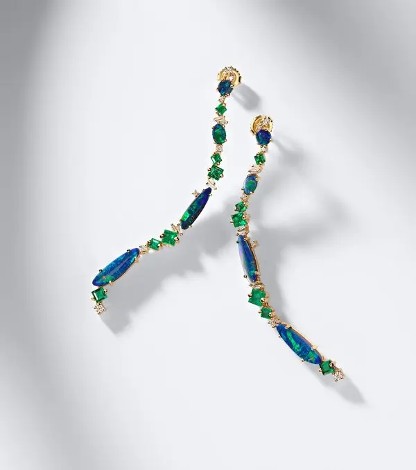 SUZANNE KALAN 18kt Drop Earrings With Gemstones