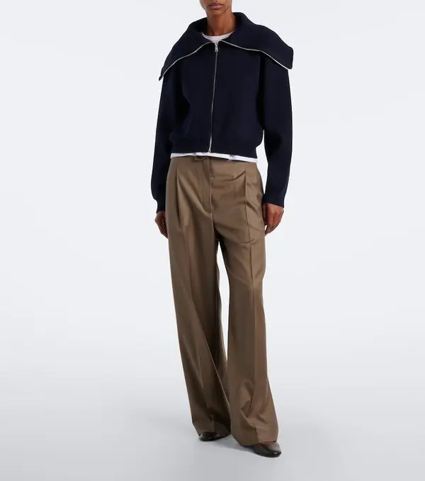 RÓHE Wool Zip-up Cardigan