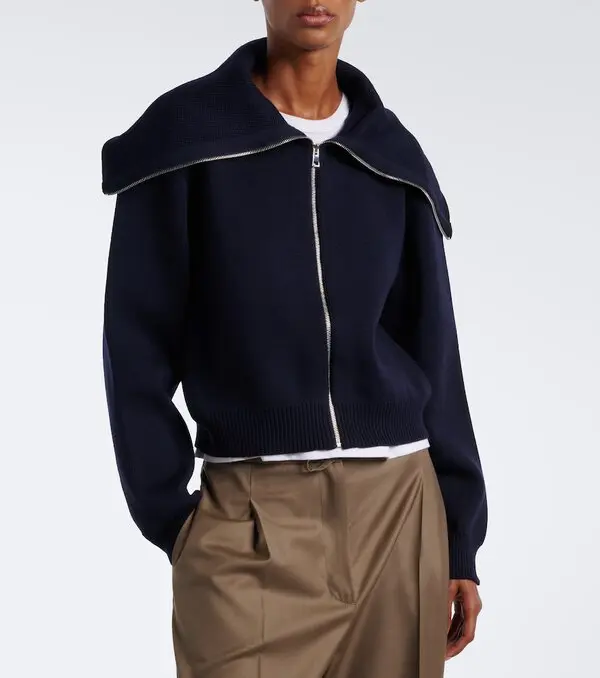 RÓHE Wool Zip-up Cardigan