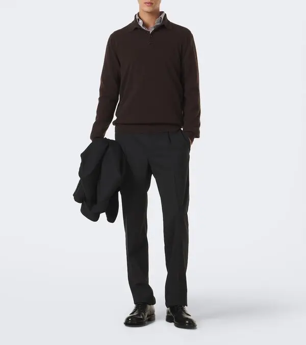 Canali Wool-blend Straight Pants