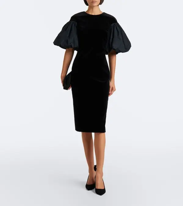 Max Mara Cotton Velvet Midi Dress
