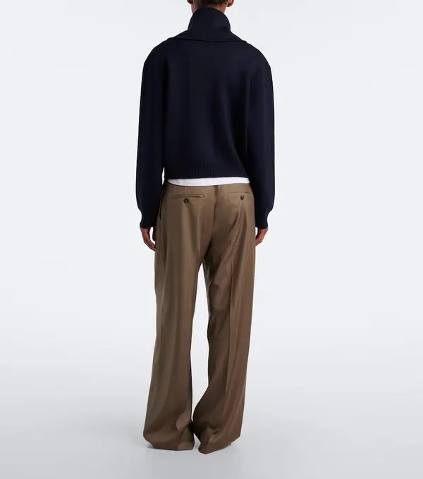 RÓHE Pleated Virgin Wool Wide-leg Pants