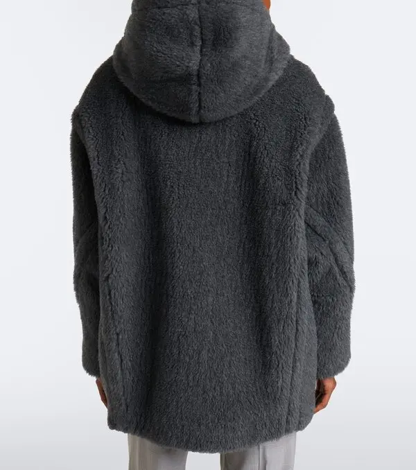 Max Mara Hooded Wool, Alpaca, And Silk Coat