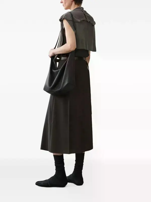 LESS Pleat-detail Midi Dress