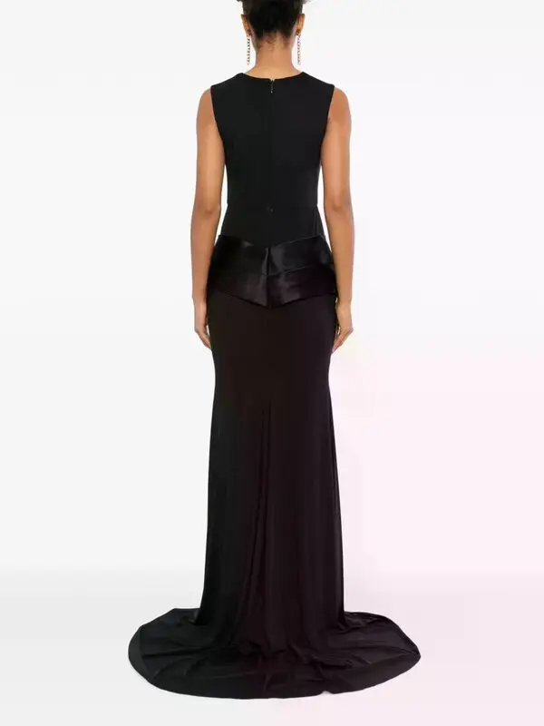 Alex Perry Strapless Corseted Draped Dress