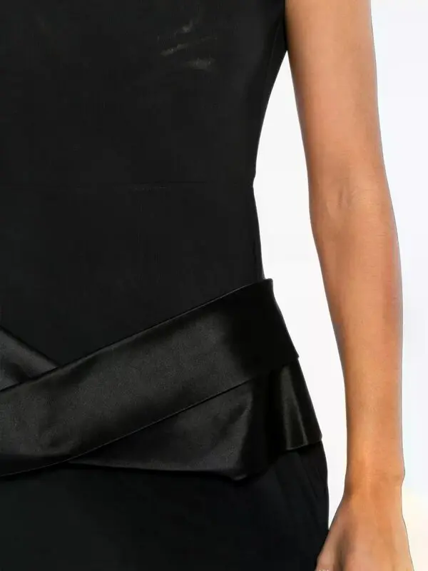 Alex Perry Strapless Corseted Draped Dress
