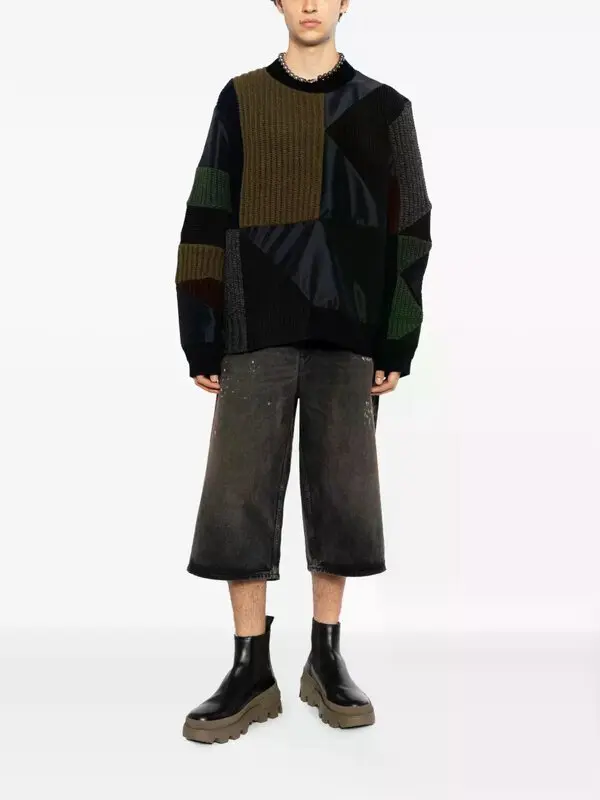 Sacai X A.p.c. Quilts Sweater - Blue