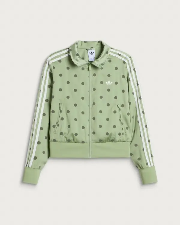 Adidas Satin Polka Dots Track Top - Magic Lime