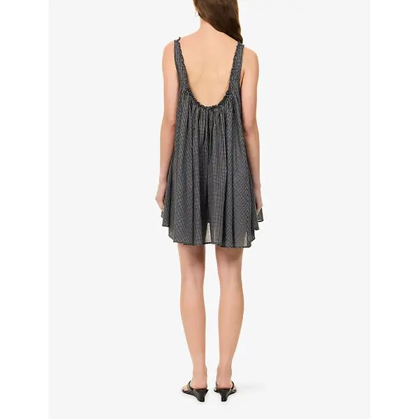 Dissh Arabella Check-print Cotton Mini Dress