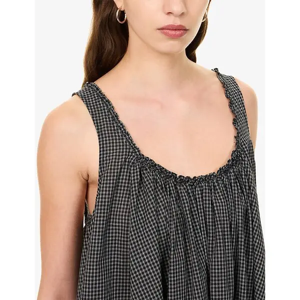 Dissh Arabella Check-print Cotton Mini Dress