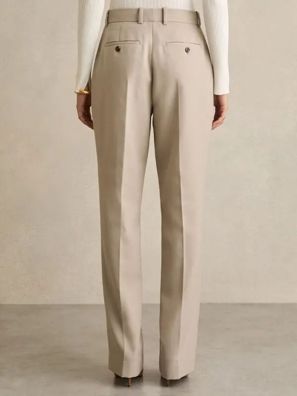 REISS Straight-leg Textured Wool-blend Suit Trousers