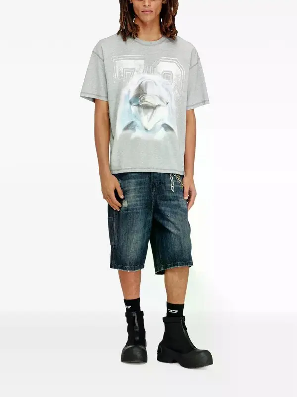 DIESEL® Relaxed T-shirt With Dolphin Graphic