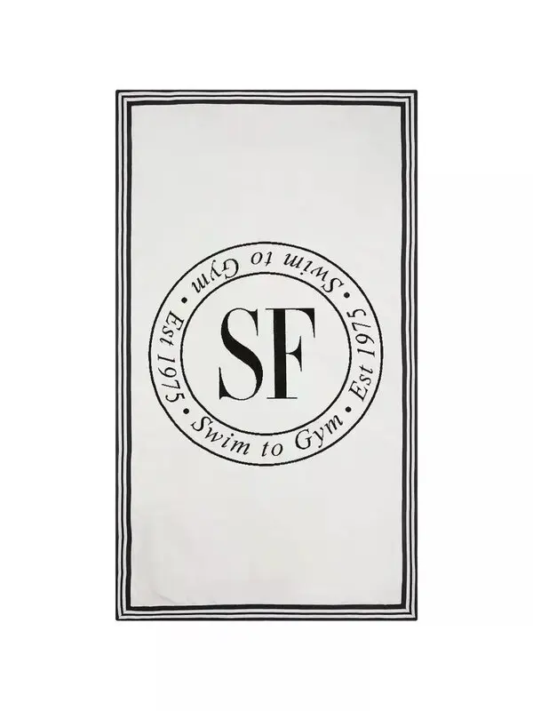 Seafolly Heritage Logo-print Striped Beach Towel - Neutrals