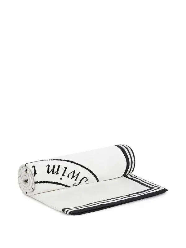Seafolly Heritage Logo-print Striped Beach Towel - Neutrals