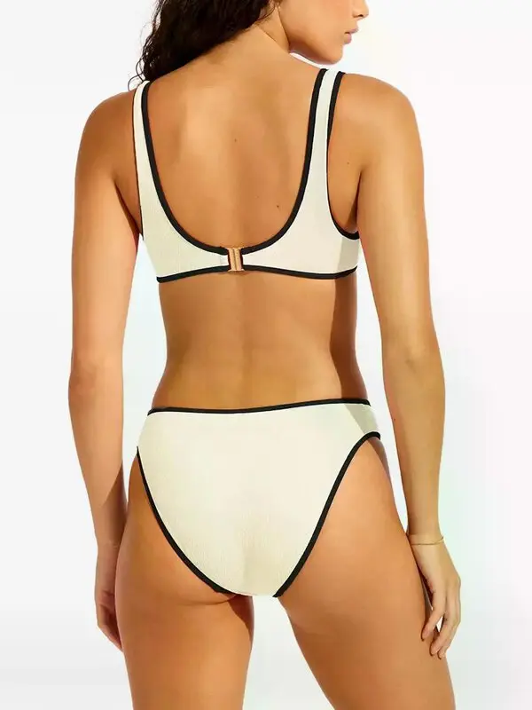 Seafolly Contrast-trim Bikini Bottoms
