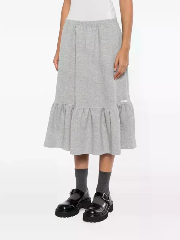 AO YES Ruffled Jersey Skirt