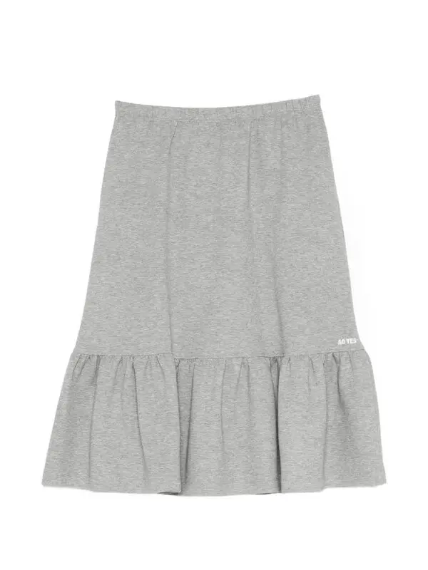 AO YES Ruffled Jersey Skirt - Grey