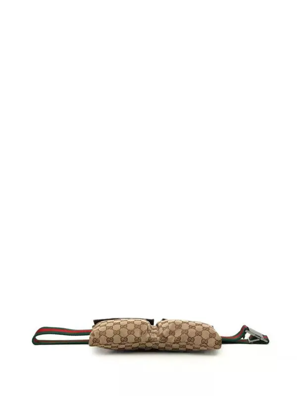 Gucci Gg Canvas Web Double Pocket Belt Bag