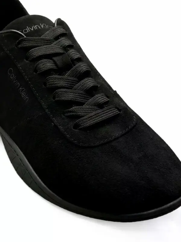 Calvin Klein Calf Suede Logo-print Sneakers