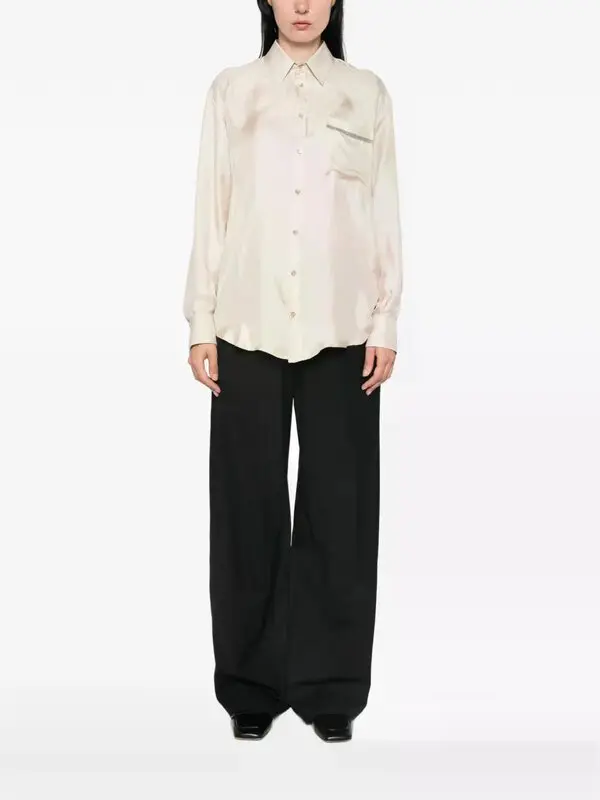 Antonelli Firenze Beaded-trim Pocket Shirt