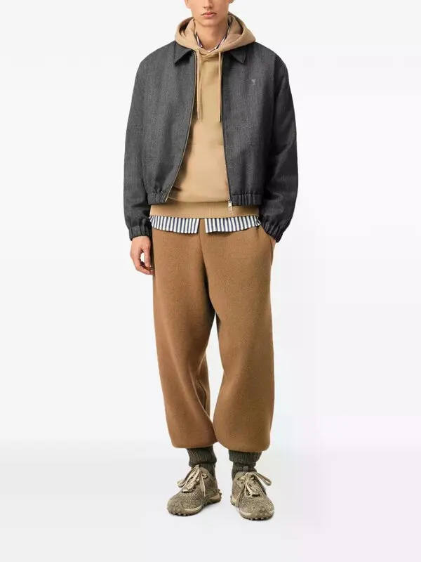 AMI Paris Wool Padded Jacket With De Coeur