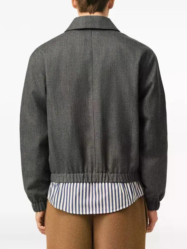 AMI Paris Wool Padded Jacket With De Coeur