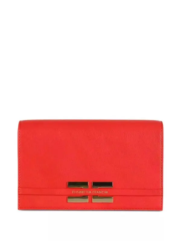 Elisabetta Franchi Logo Plaque Chain-strap Cross-body Bag - Red